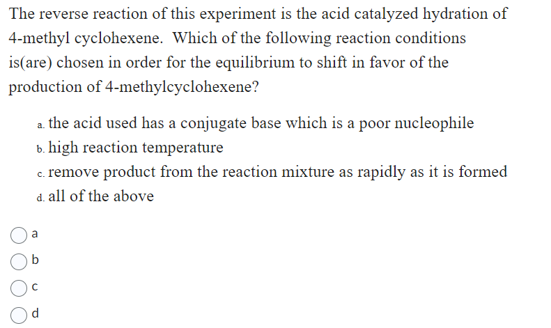 [Solved]: The reverse reaction of this experiment i