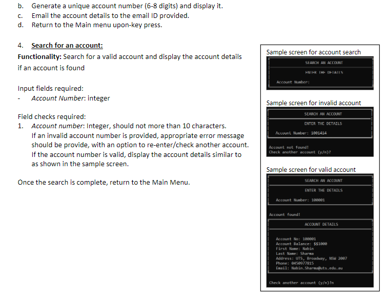 Solved Tasks: In this assignment you need to develop a menu | Chegg.com