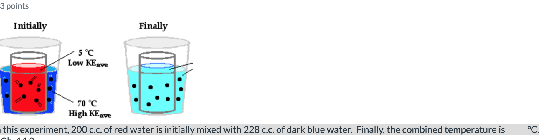 Solved In this experiment, 200 c.c. of red water is | Chegg.com