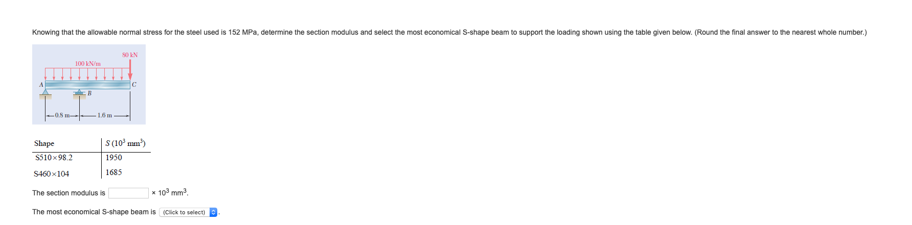 Solved Knowing that the allowable normal stress for the | Chegg.com
