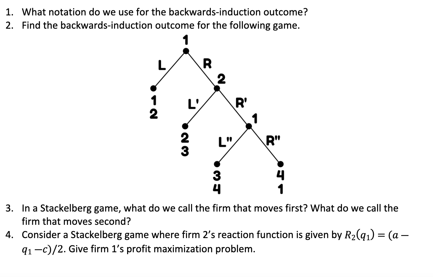 Solved 1. What notation do we use for the | Chegg.com