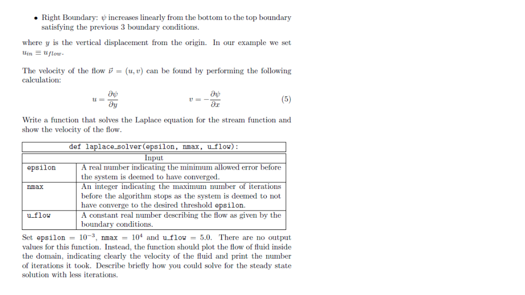 The flow of fluid with Python Programming using | Chegg.com