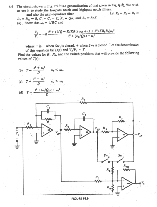 Solved 5.9 The circuit shown in Fig. P5.9 is a | Chegg.com