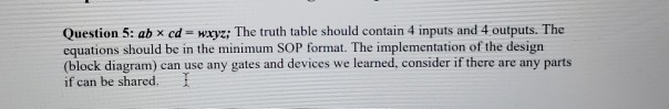 Solved 5. Design a circuit to multiply two 2-bit numbers-a, | Chegg.com