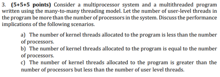 Solved 3 555 Points Consider A Multiprocessor System 