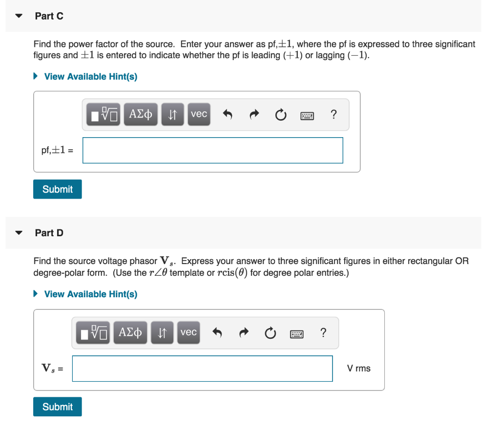 Solved Review Constants Part A The load in the circuit shown | Chegg.com