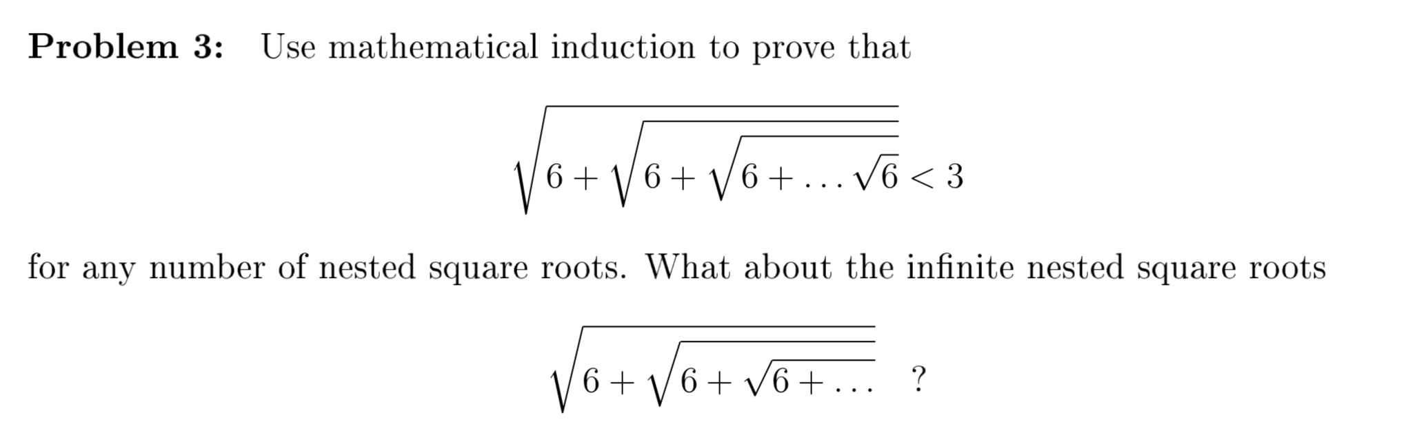 Solved Problem 3: Use mathematical induction to prove that | Chegg.com