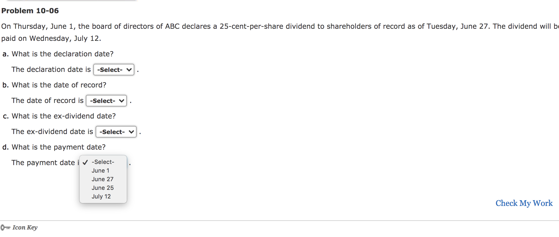 Solved Problem 10-06 On Thursday, June 1, the board of | Chegg.com
