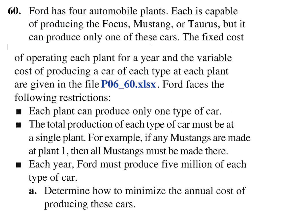 Solved SOLVE IN EXCEL USING SOLVER. SHOW ALL FORMULAS USED | Chegg.com