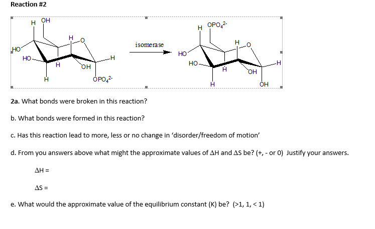 Solved Reaction #2 H OH HOPO 2 isomera se HOH HOy HO HON WH | Chegg.com