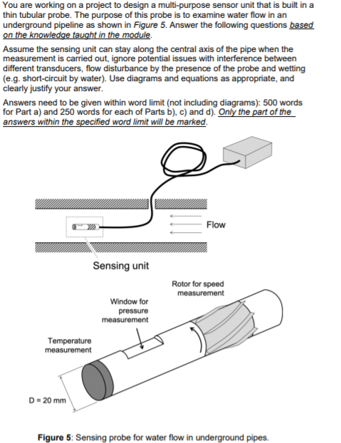 To measure the flow speed, an axial rotor (Figure 5) | Chegg.com