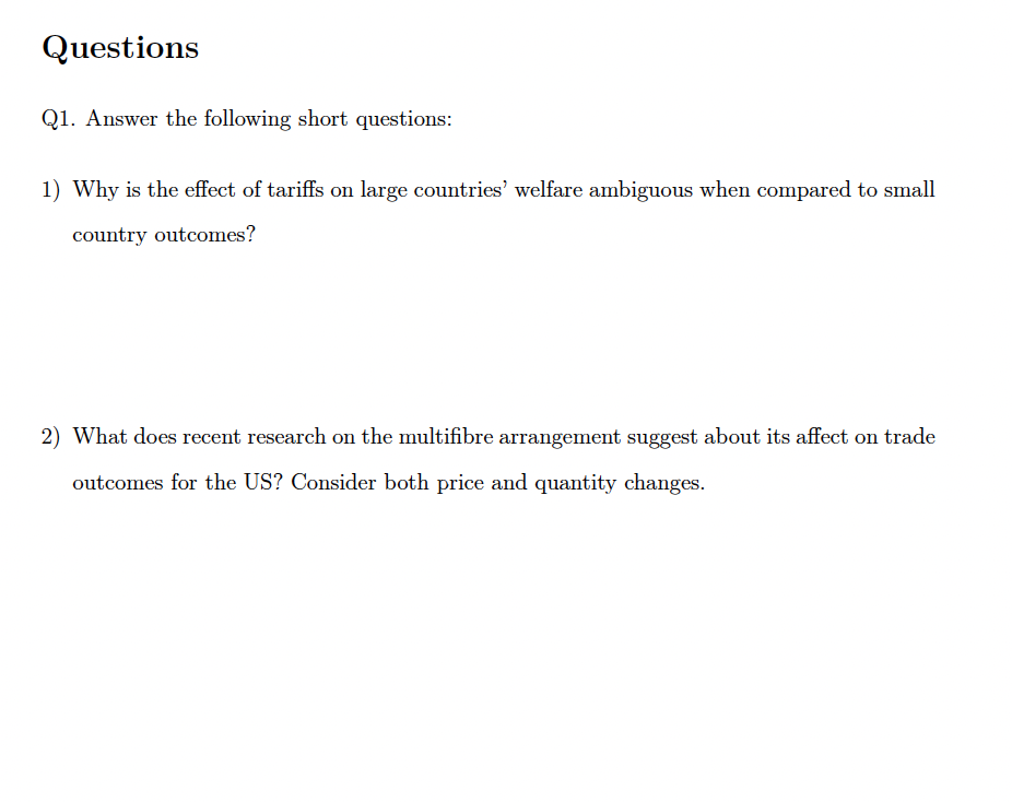 Solved QuestionsQ1. ﻿Answer the following short | Chegg.com