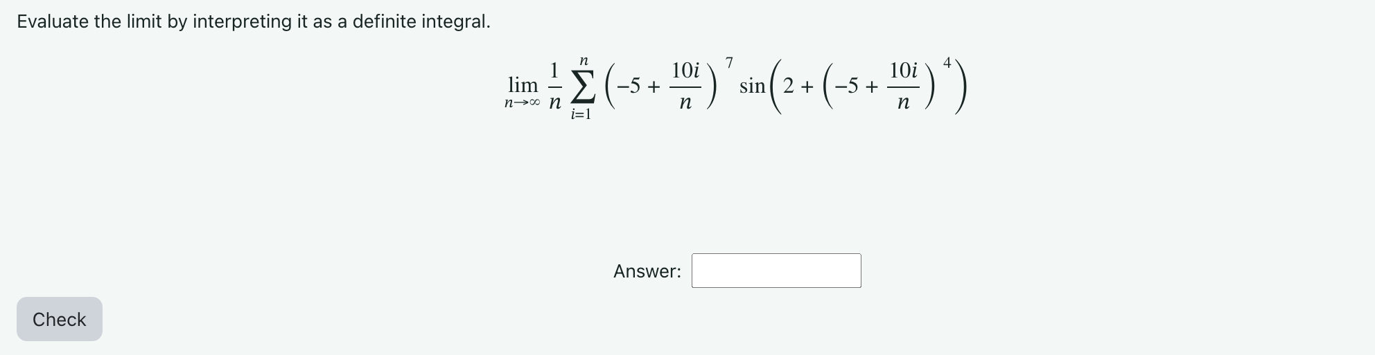 Solved Evaluate the limit by interpreting it as a definite | Chegg.com