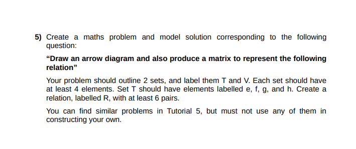 5) Create a maths problem and model solution | Chegg.com