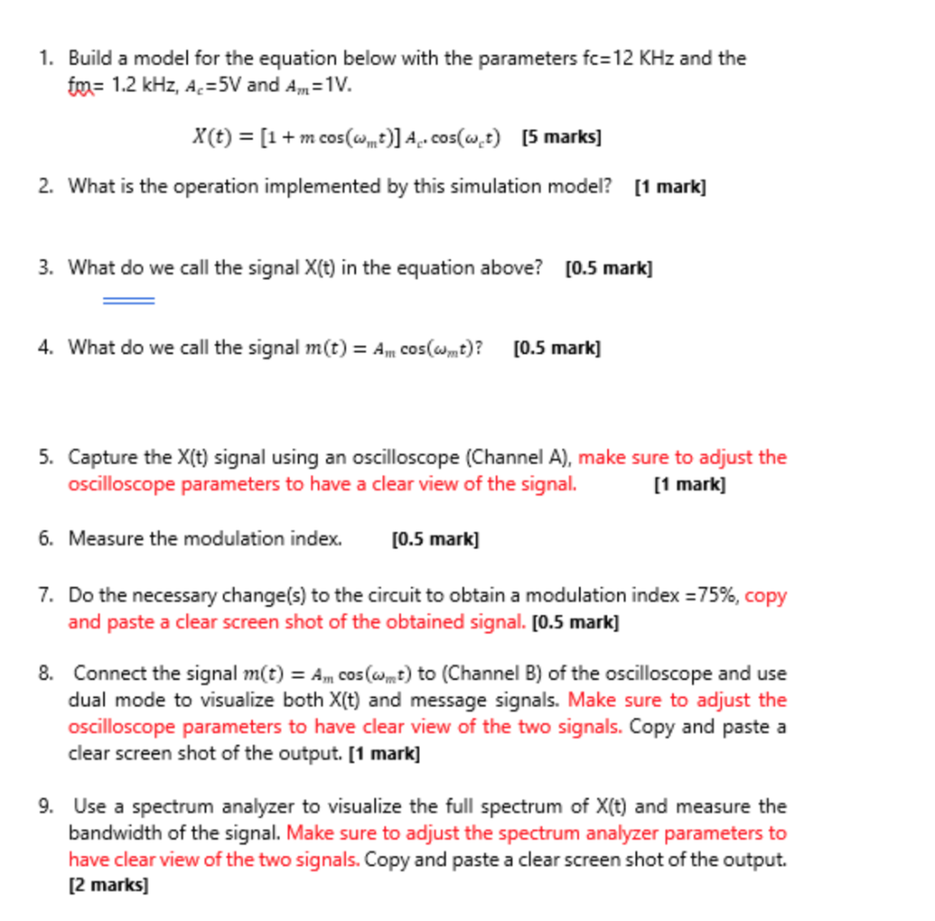 Solved 1. Build a model for the equation below with the | Chegg.com