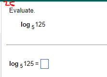 Solved log5125= | Chegg.com
