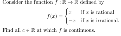 Solved Consider the function f:R + R defined by if x is | Chegg.com