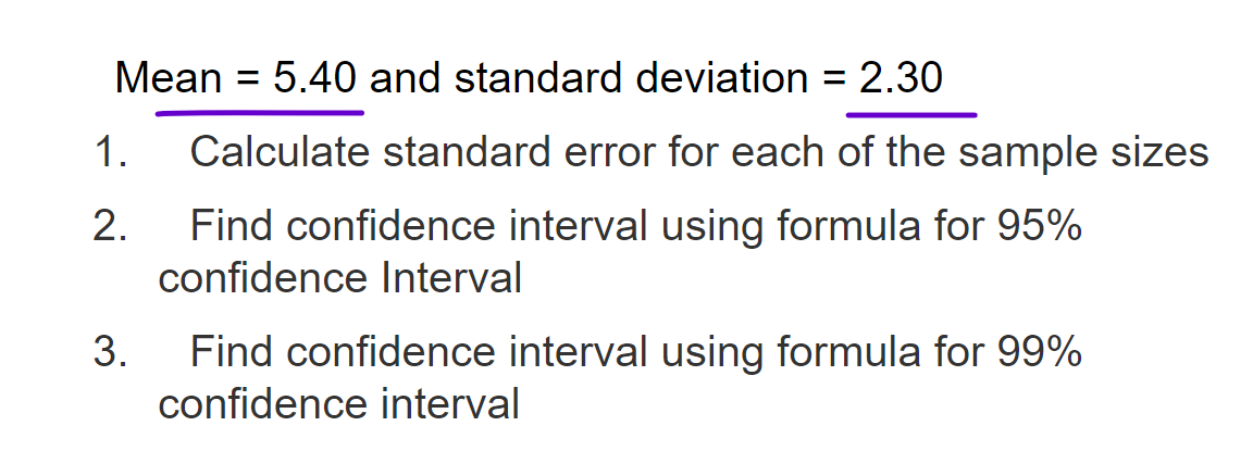 = Mean = 5.40 and standard deviation = 2.30 1. | Chegg.com