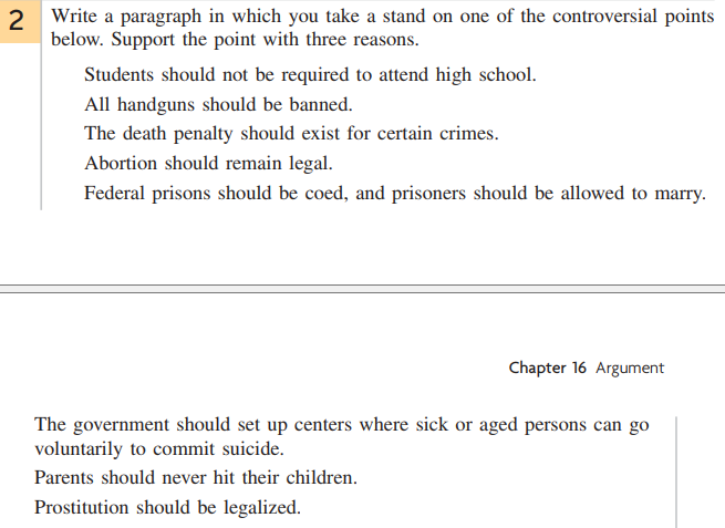 Write a paragraph in which you take a stand on one of | Chegg.com