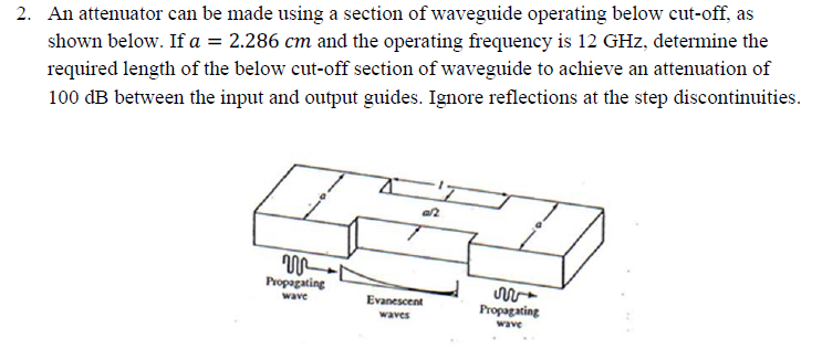 Solved 2. An attenuator can be made using a section of | Chegg.com