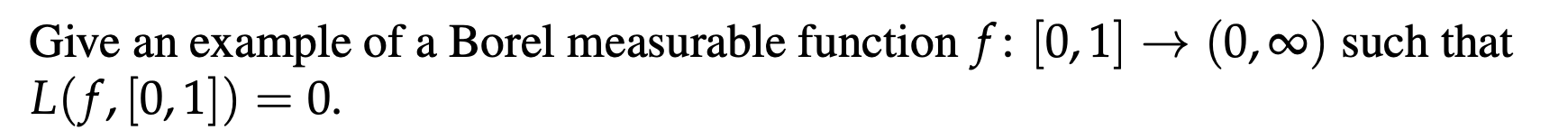 Solved Give an example of a Borel measurable function f : | Chegg.com