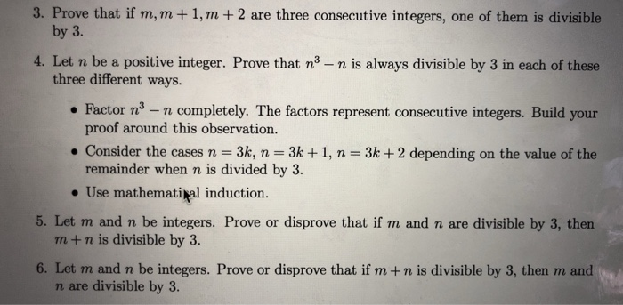 Solved 3. Prove that if m, m +1, m + 2 are three consecutive | Chegg.com