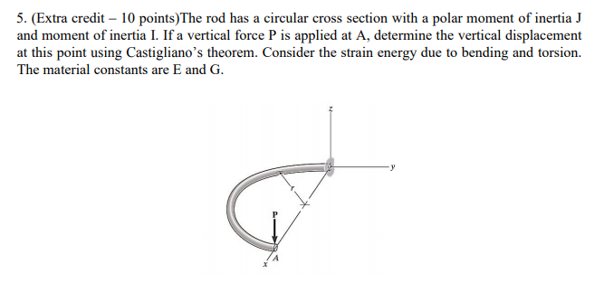 Solved 5. (Extra credit - 10 points)The rod has a circular | Chegg.com