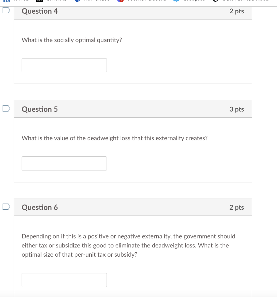 Solved What is the socially optimal quantity? Question 5 | Chegg.com