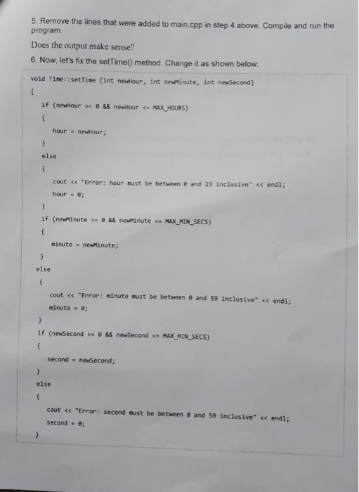 Solved Laboratory Assignment Program 1 // File Time.h class | Chegg.com