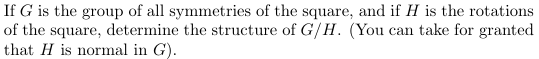 Solved If G is the group of all symmetries of the square, | Chegg.com