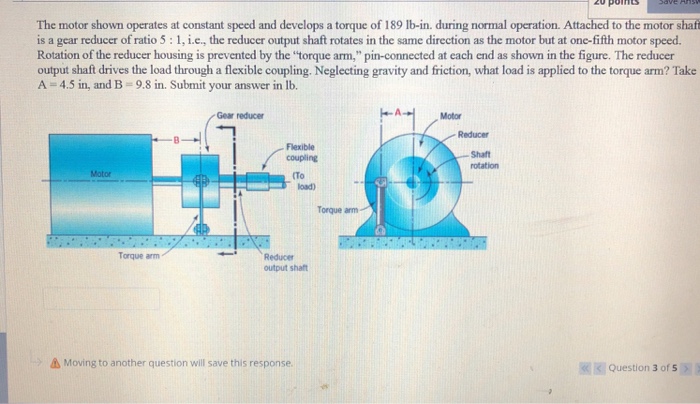 Solved The motor shown operates at constant speed and | Chegg.com