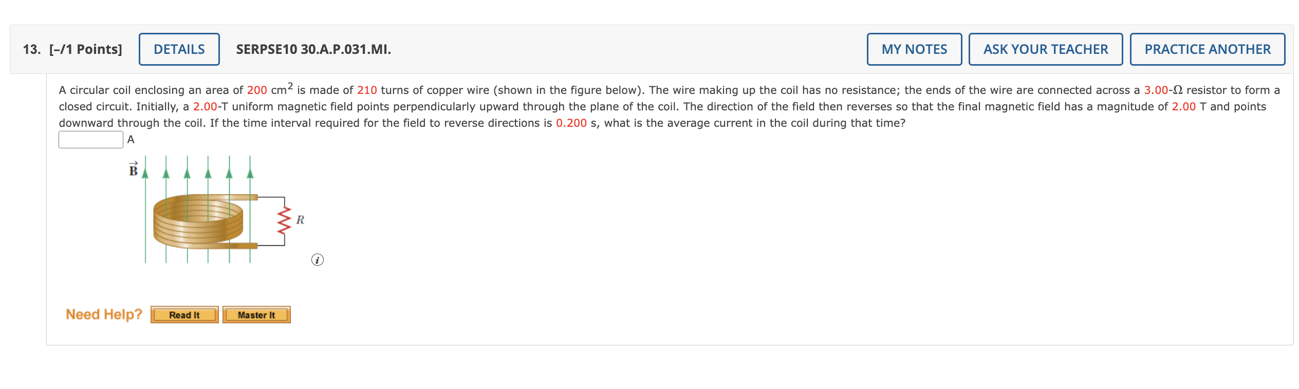 Solved downward through the coil. If the time interval | Chegg.com
