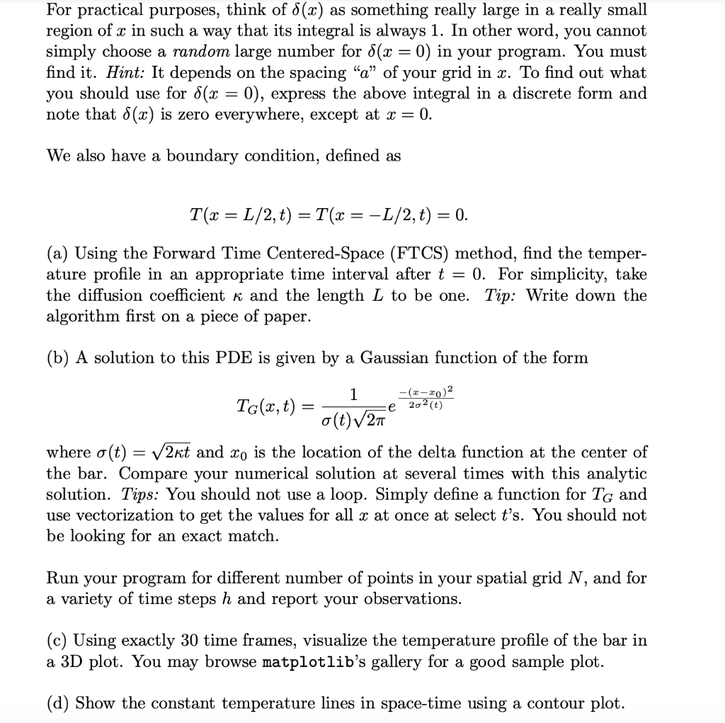 Solved For practical purposes, think of δ(x) as something | Chegg.com