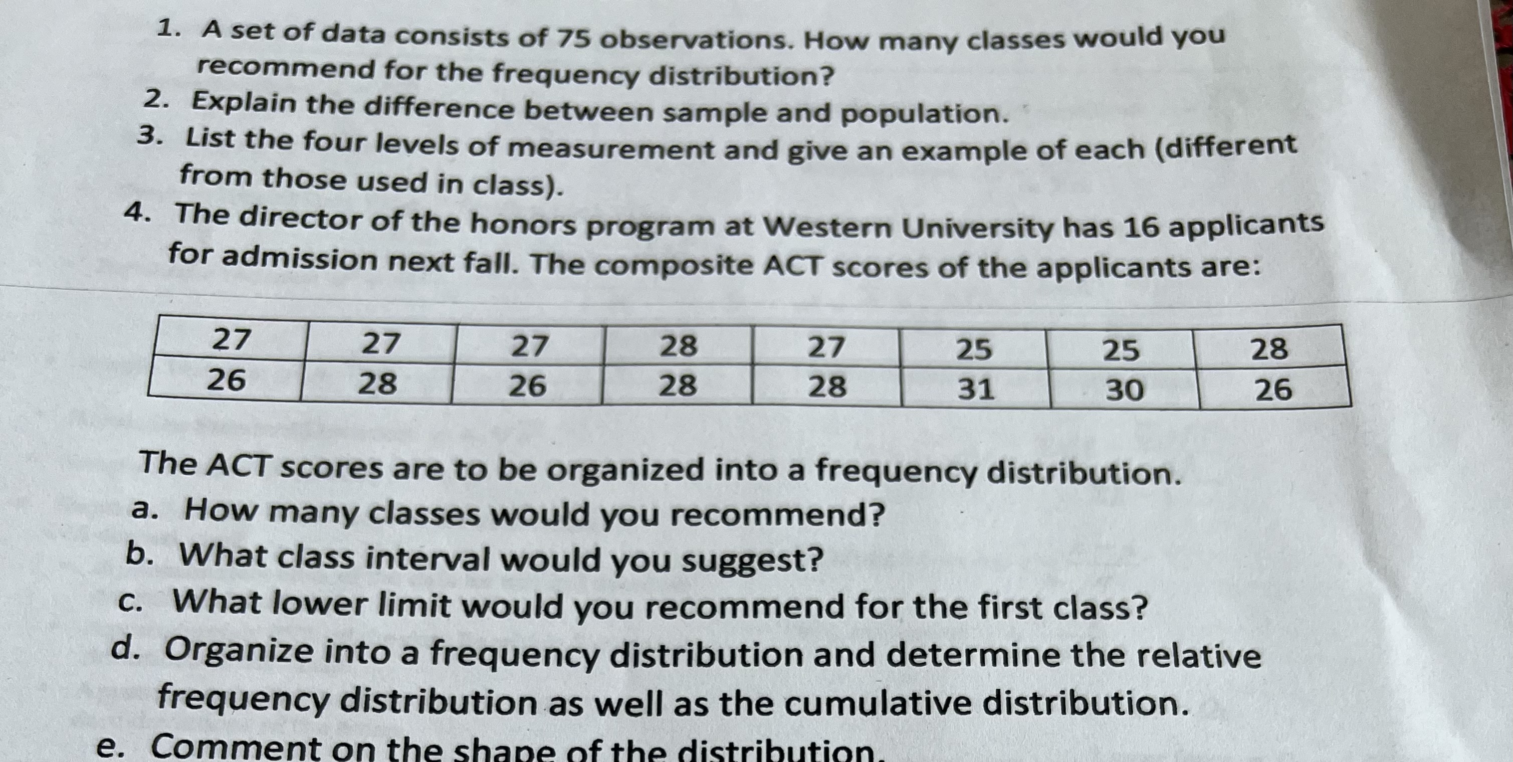 Solved 1. A set of data consists of 75 observations. How | Chegg.com