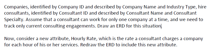 Solved Companies, identified by Company ID and described by | Chegg.com
