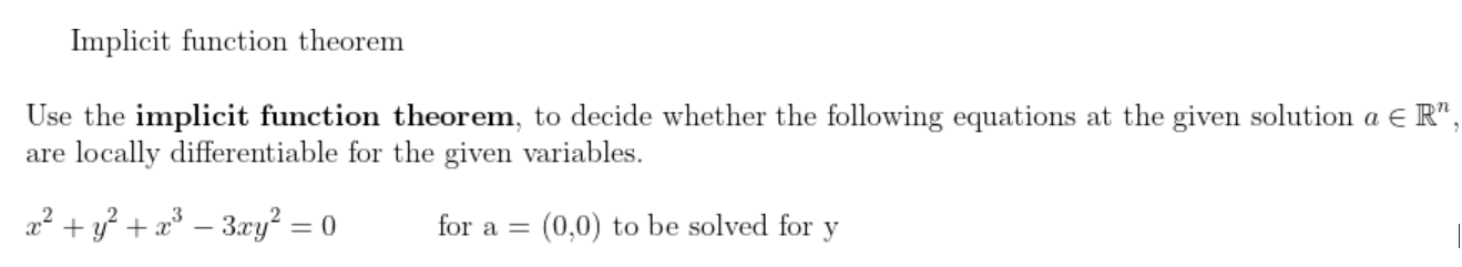 Solved Implicit Function Theorem Use The Implicit Function 3377