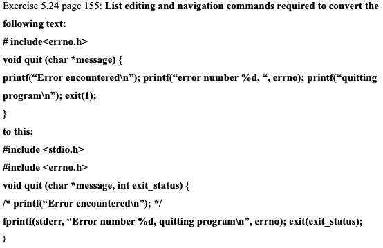 Exercise 5.24 page 155: List editing and navigation | Chegg.com