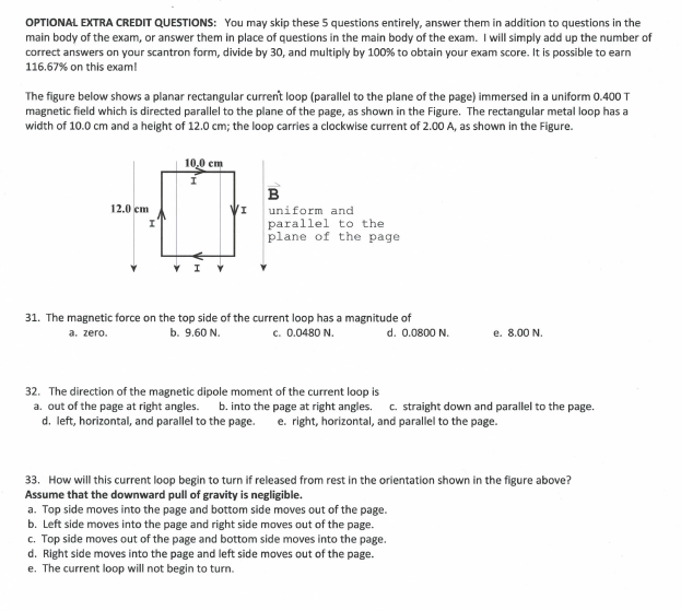Solved OPTIONAL EXTRA CREDIT QUESTIONS: You may skip these 5 | Chegg.com