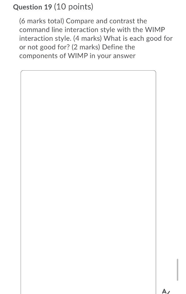 Solved Question 19 (10 points) (6 marks total) Compare and | Chegg.com