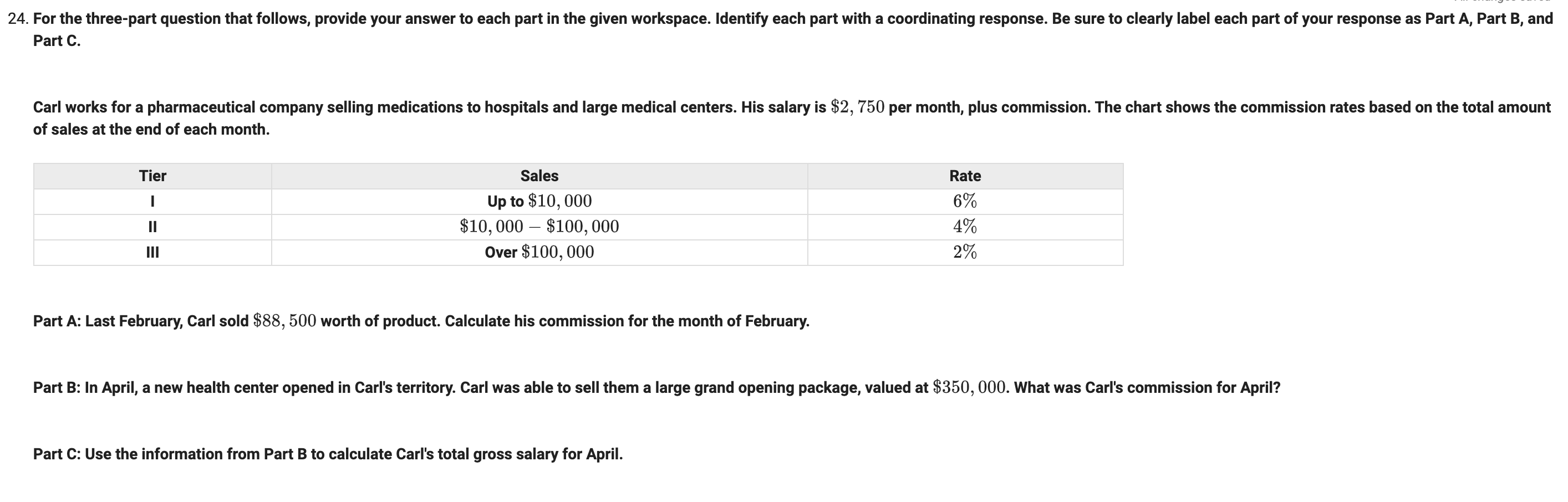 Solved 24. For the three-part question that follows, provide | Chegg.com