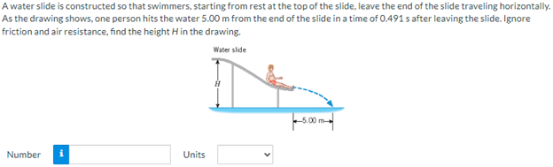 Solved A water slide is constructed so that swimmers, | Chegg.com