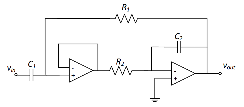 Solved In the circuit below,C1=C2=1 ﻿F; R1=0.707 \Omega , | Chegg.com