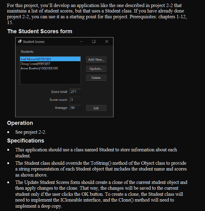 For this project, you'll develop an application like | Chegg.com