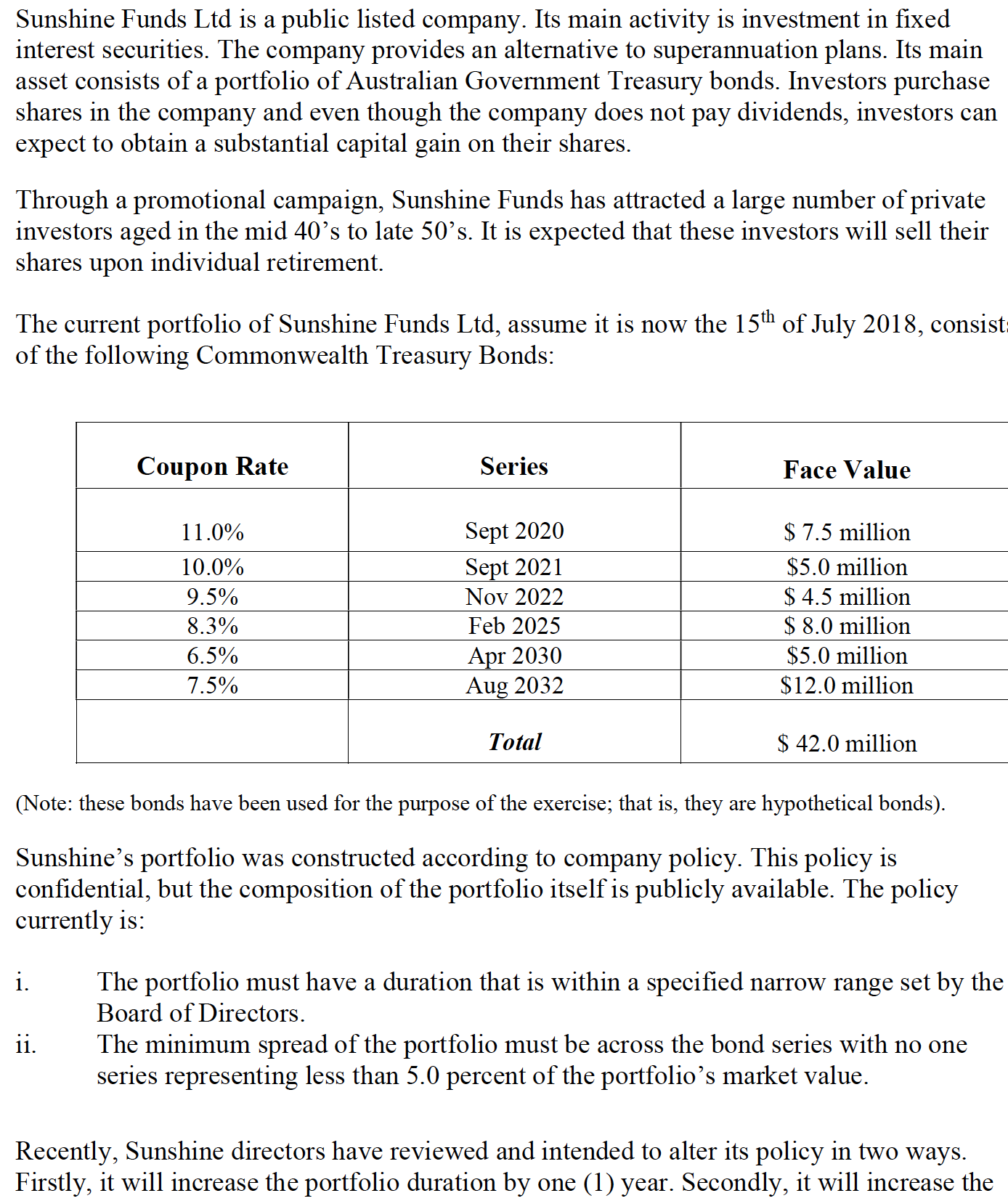 Solved Sunshine Funds Ltd is a public listed company. Its | Chegg.com