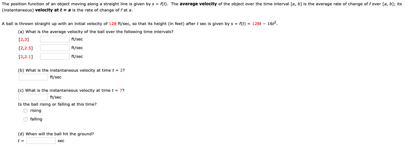 Solved The Position Function Of An Object Moving Along A