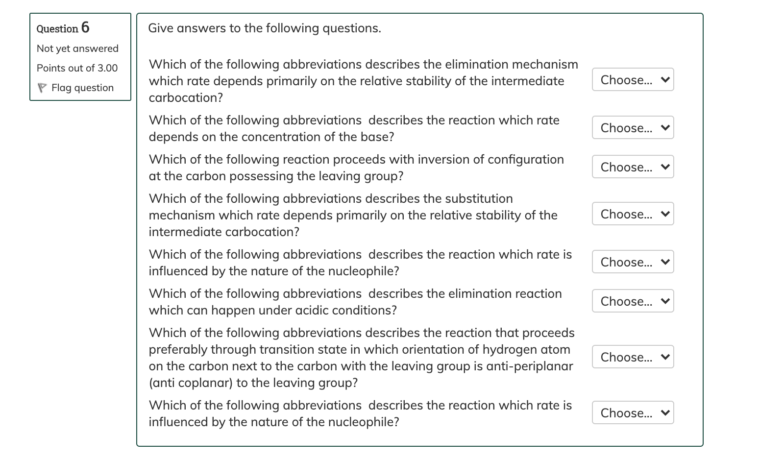 Solved Question 6 Give answers to the following questions. | Chegg.com