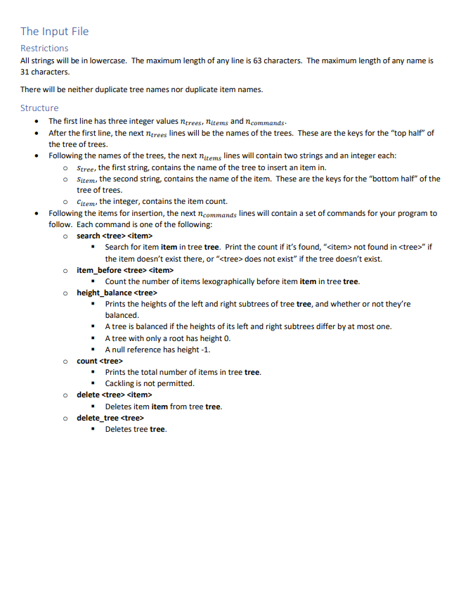 Programming Assignment 4: Almost a Forest COP3502 - | Chegg.com