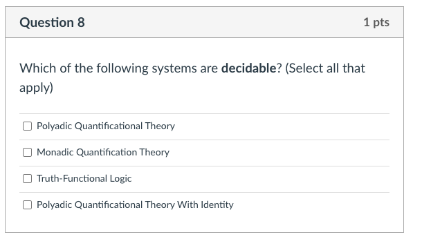 Solved Question 8 1 pts Which of the following systems are | Chegg.com