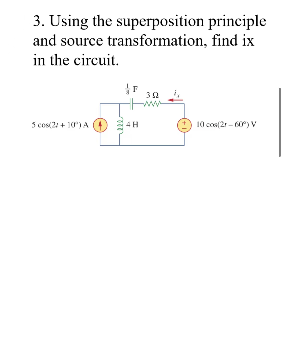 Solved 3 Using The Superposition Principle And Source T 1675
