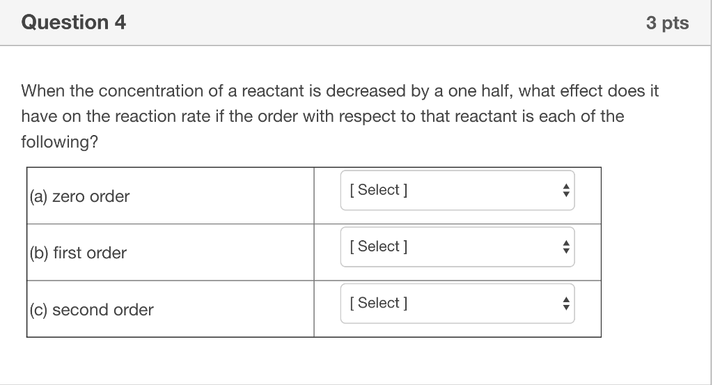 Solved When the concentration of a reactant is decreased by | Chegg.com